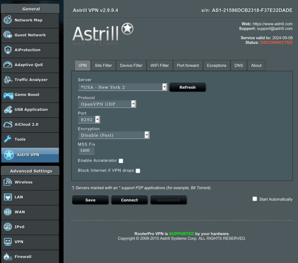 Optimize VPN for China - Asus Merlin Routers + AstrillVPN Applet